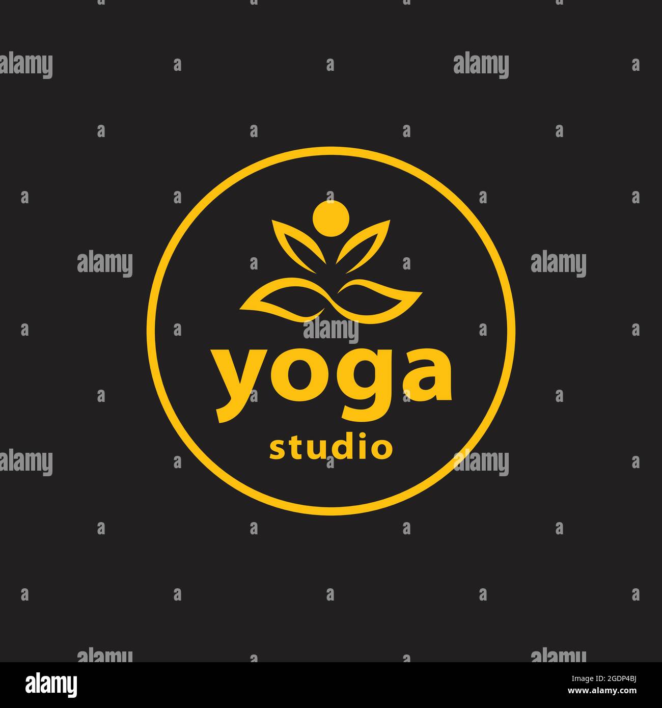 yoga abstract logo vector image Stock Vector Image & Art - Alamy