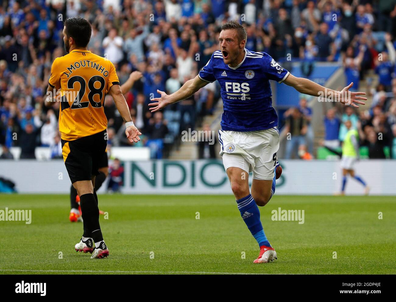 Leicester city celebrates scoring hi-res stock photography and images ...