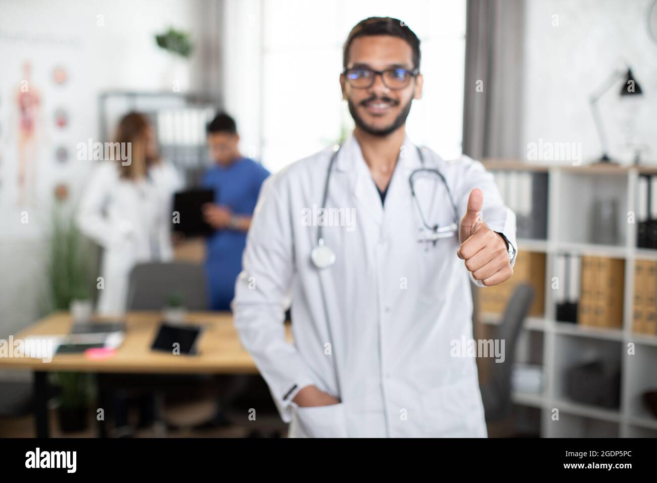 Medical education and healthcare. Blur view with copy space of young ...