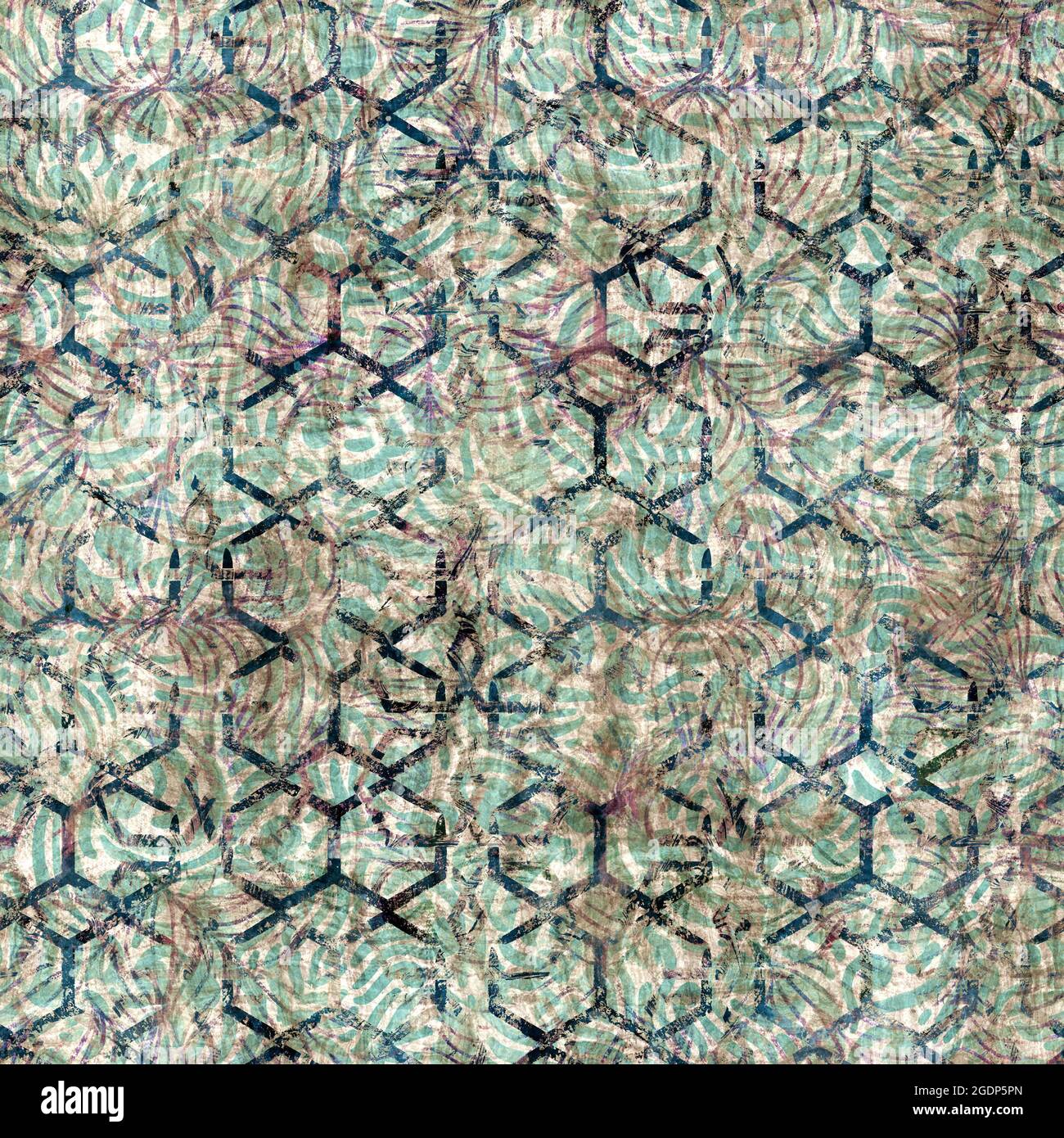 Seamless elegant mixed media pattern in navy, blue, pink, and cream ...