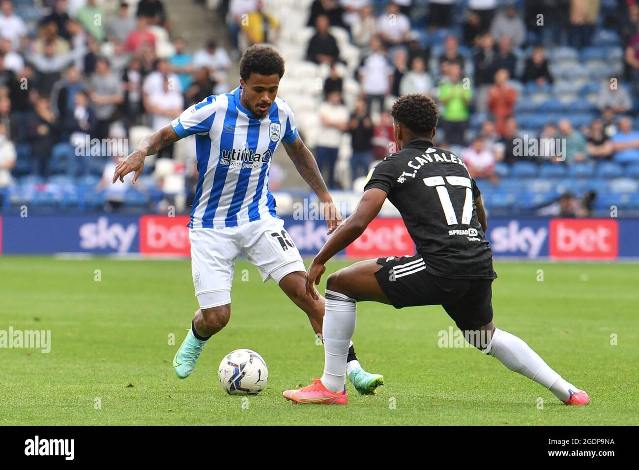 Josh Koroma #10 of Huddersfield Town in action during the game Stock ...