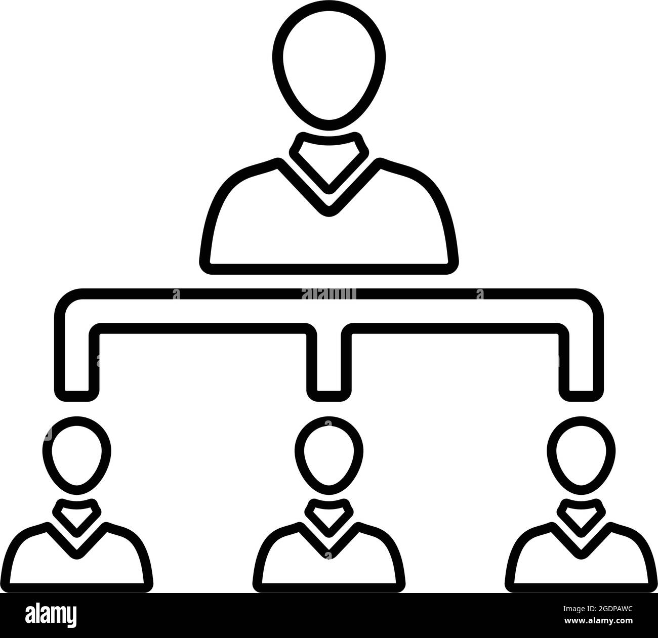 Business, hierarchy icon is isolated on white background. Use for ...