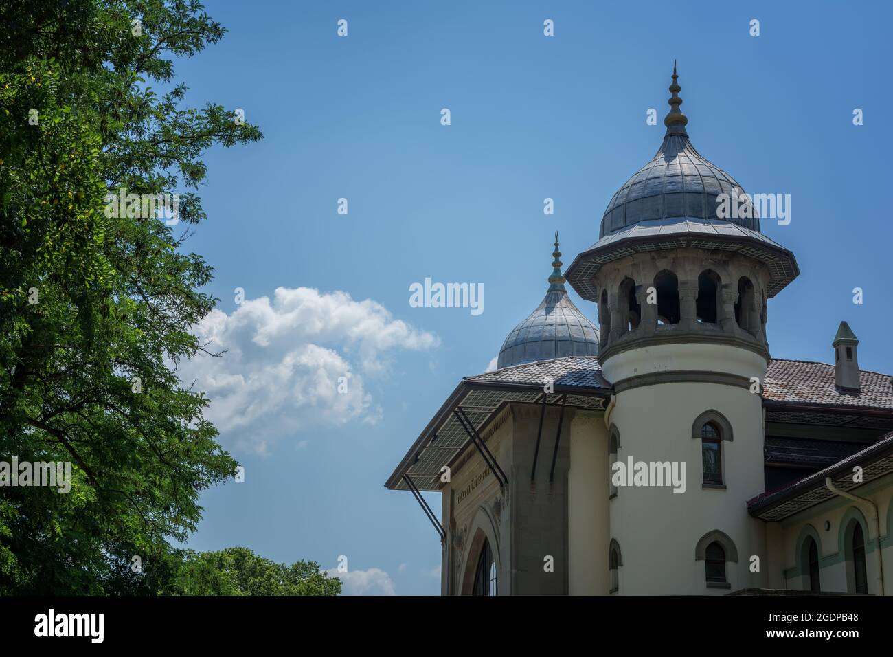 View of old historical train station building, rectorship building of ...