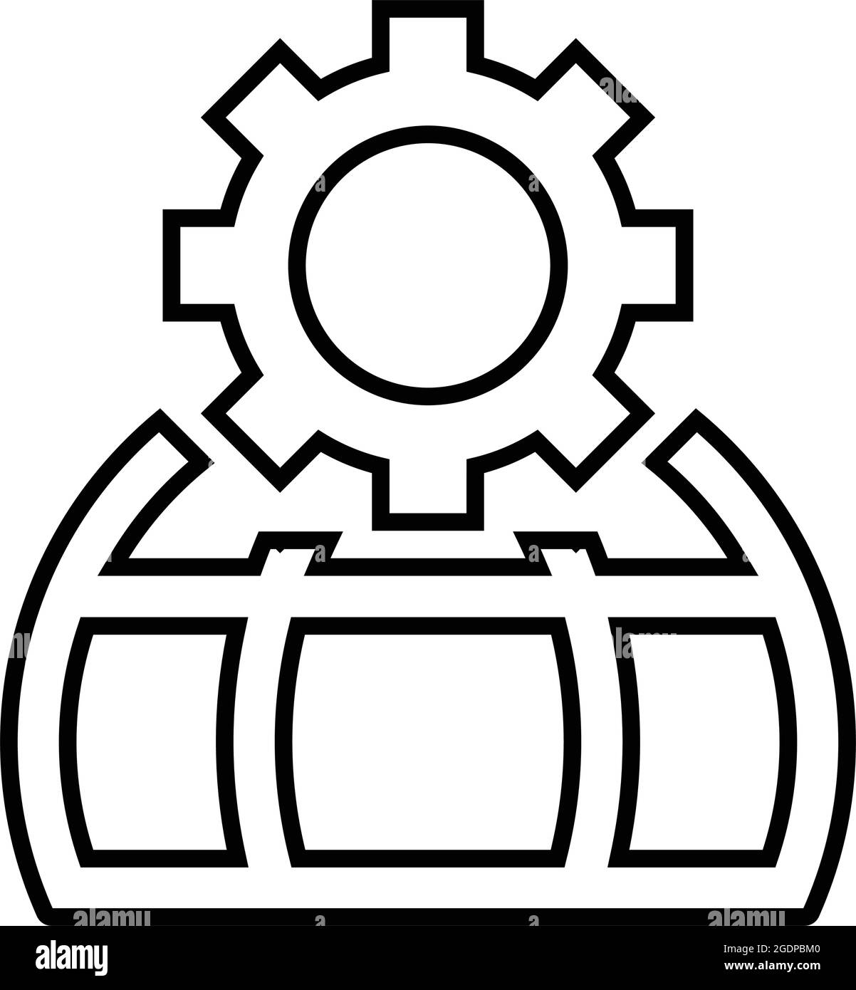 Engineering Global Connection Icon Simple Editable Vector Eps File