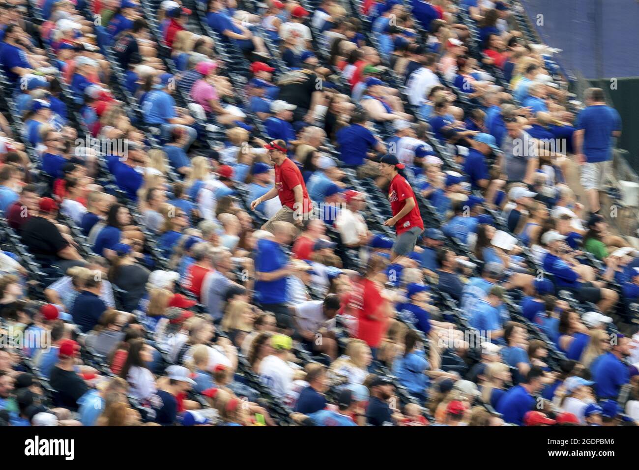 Kansas City, United States. 13th Aug, 2021. St. Louis Cardinal fans ...