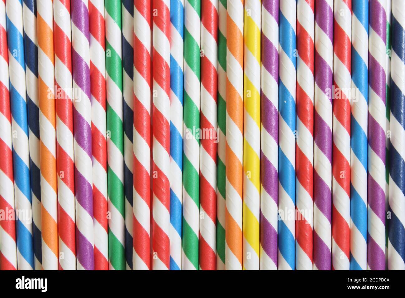Colorful Striped Paper Straws Background Stock Photo - Alamy