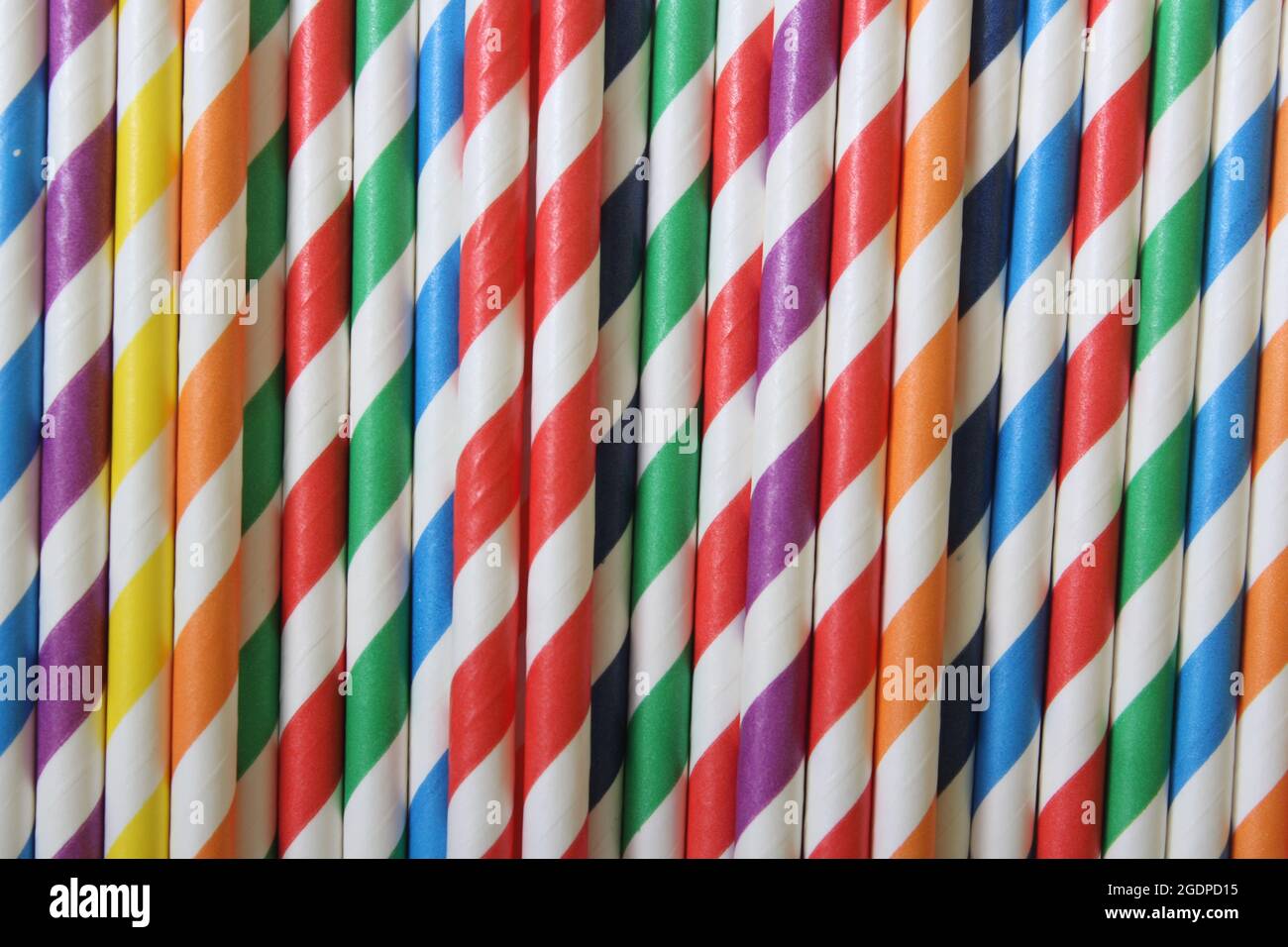 Colorful Striped Paper Straws Background Stock Photo - Alamy