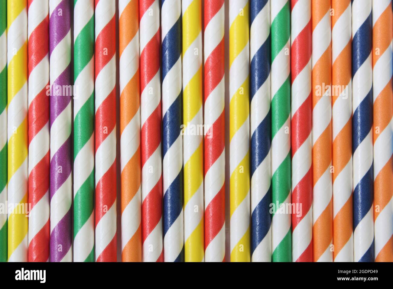 Colorful Striped Paper Straws Background Stock Photo - Alamy