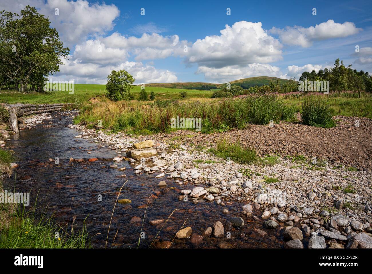 River Alwin near Alwinton in the Northumberland National Park and ...