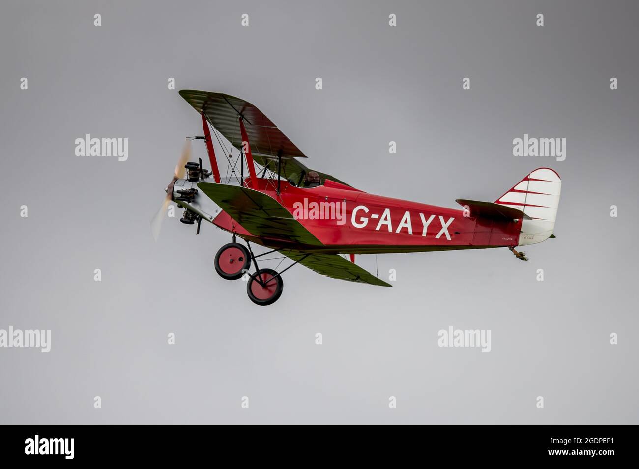 1929 Southern Martlet ‘G-AAYX’ airborne at Shuttleworth Family airshow ...