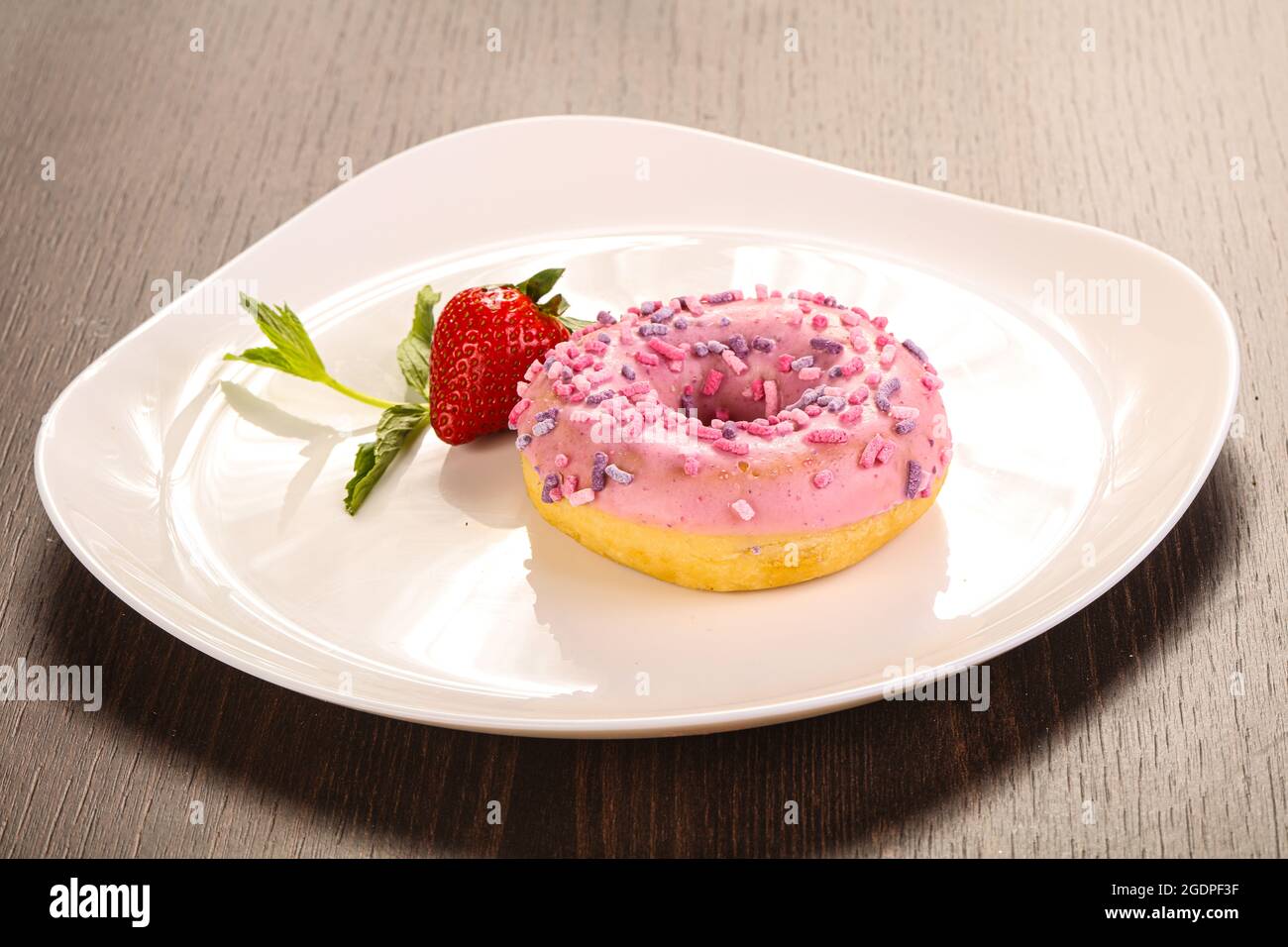 Sweet Glaze cundy donut with chocolate Stock Photo - Alamy
