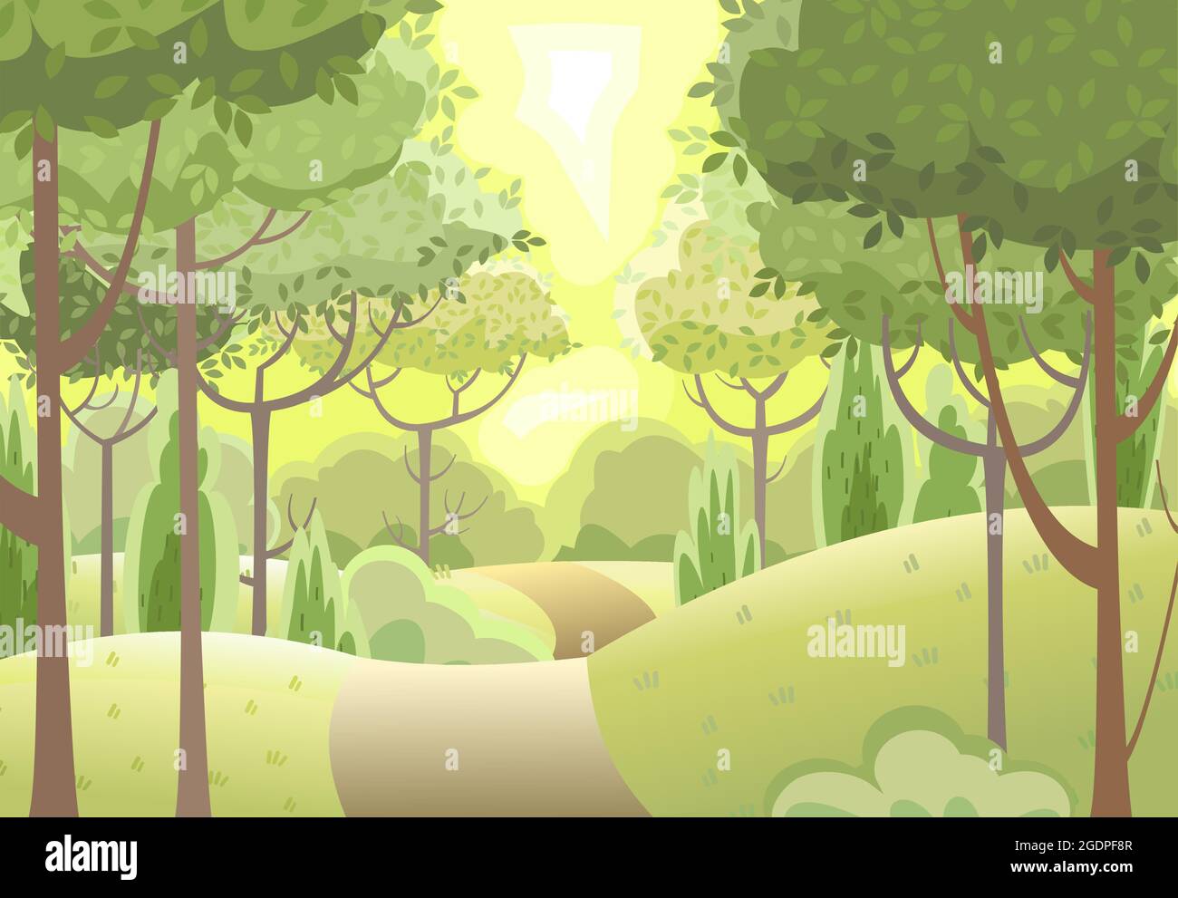 Adventure trail forest Stock Vector Images - Alamy