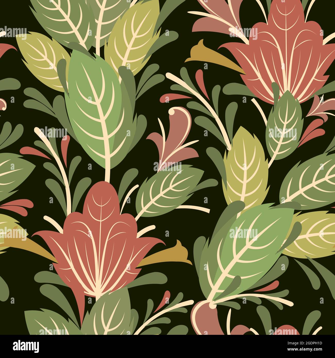 Summer vegetable seamless pattern. Beautiful ornament with interlacing ...