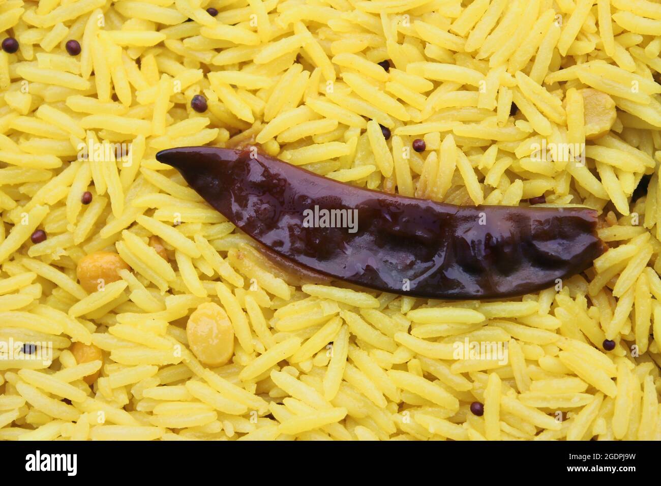 Long Grain Saffron Basmati Rice Stock Photo - Alamy