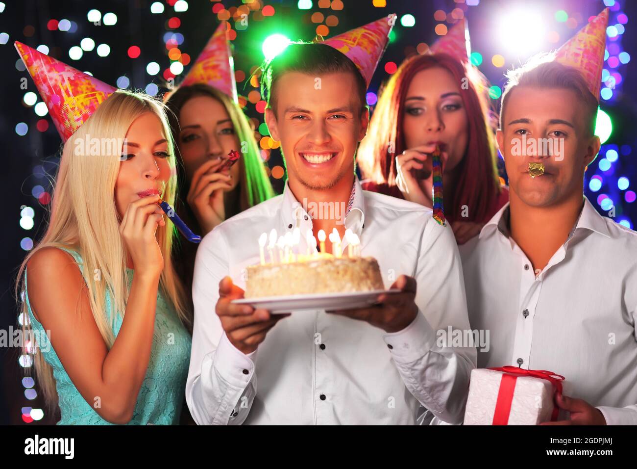Birthday party in club Stock Photo - Alamy