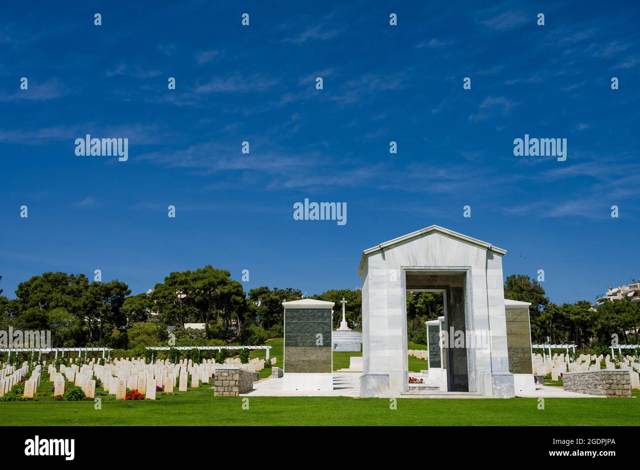 Phaleron War Cemetery with memorial, Athens. British Commonwealth ...