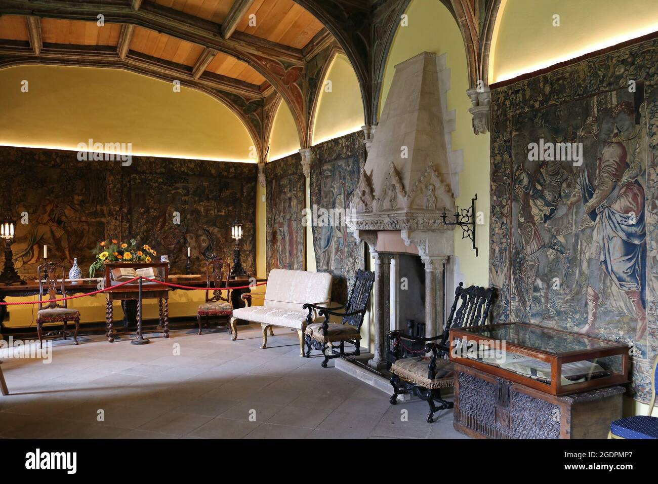 Morning Room, Berkeley Castle, Berkeley, Gloucestershire, England ...