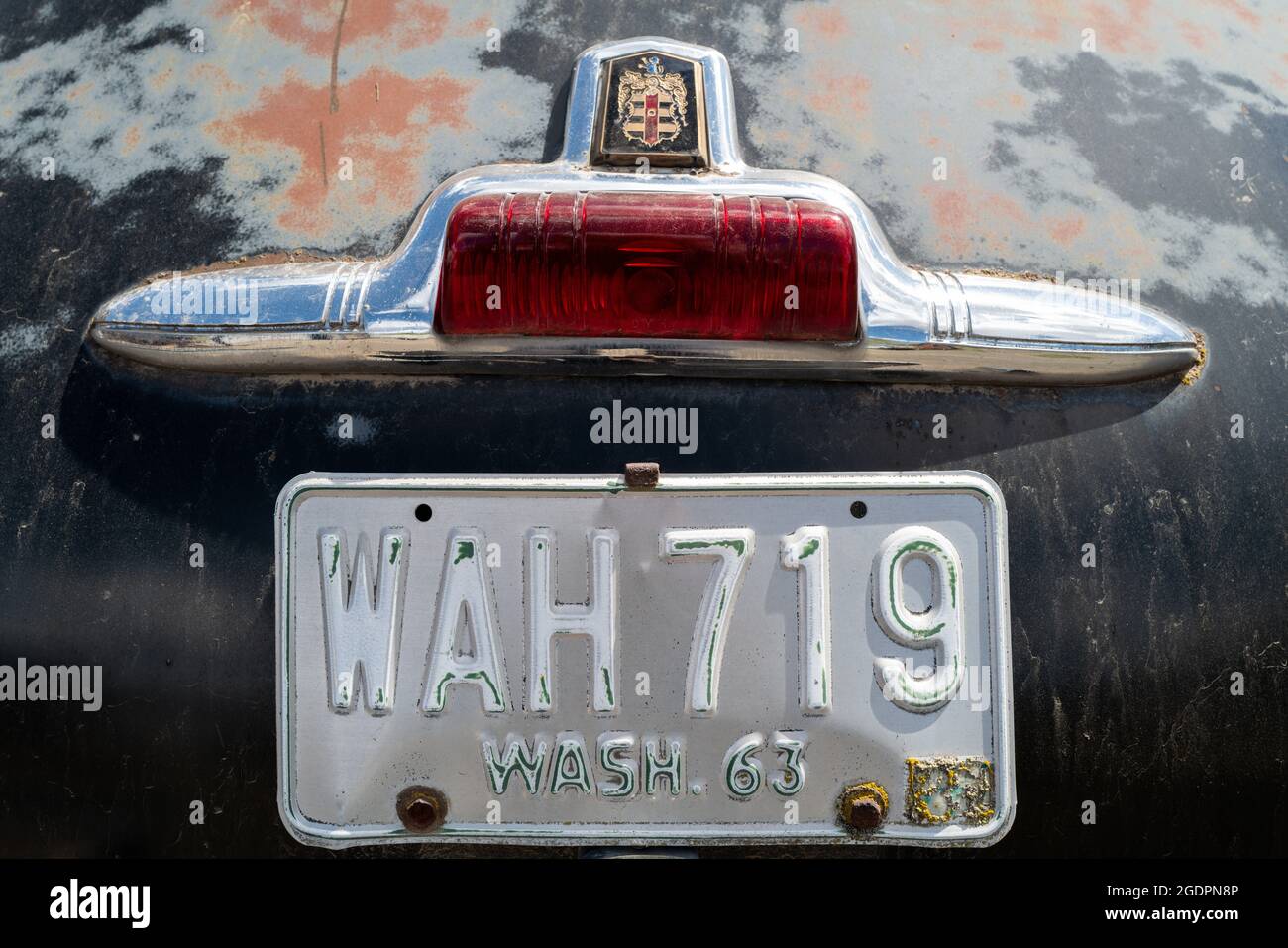 license plate from 1963 on the back of a 1948 Dodge Deluxe sedan in ...