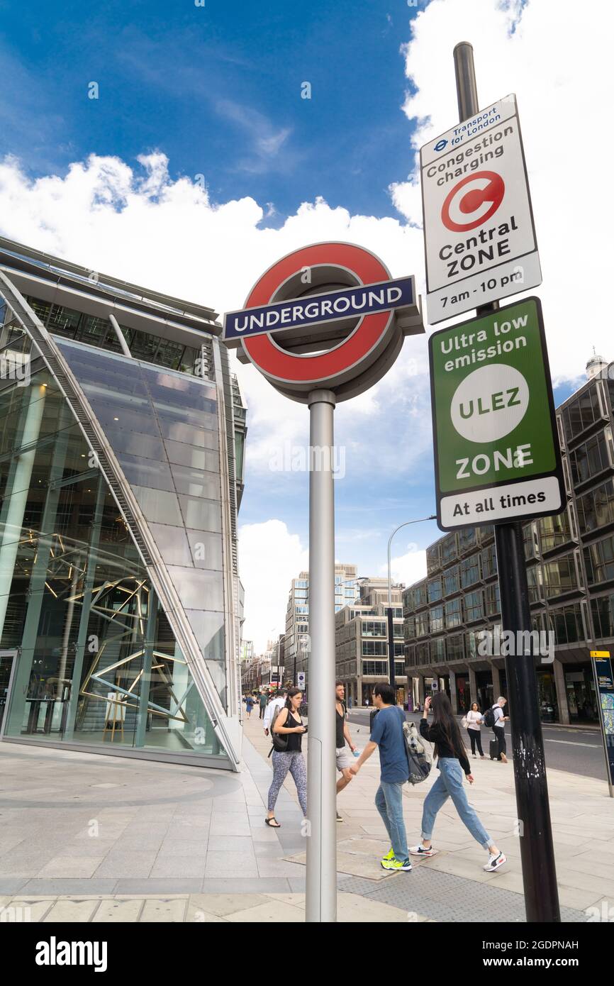 Congestion charging zone and Ultra Low Emission Zone Ulez, Victoria ...