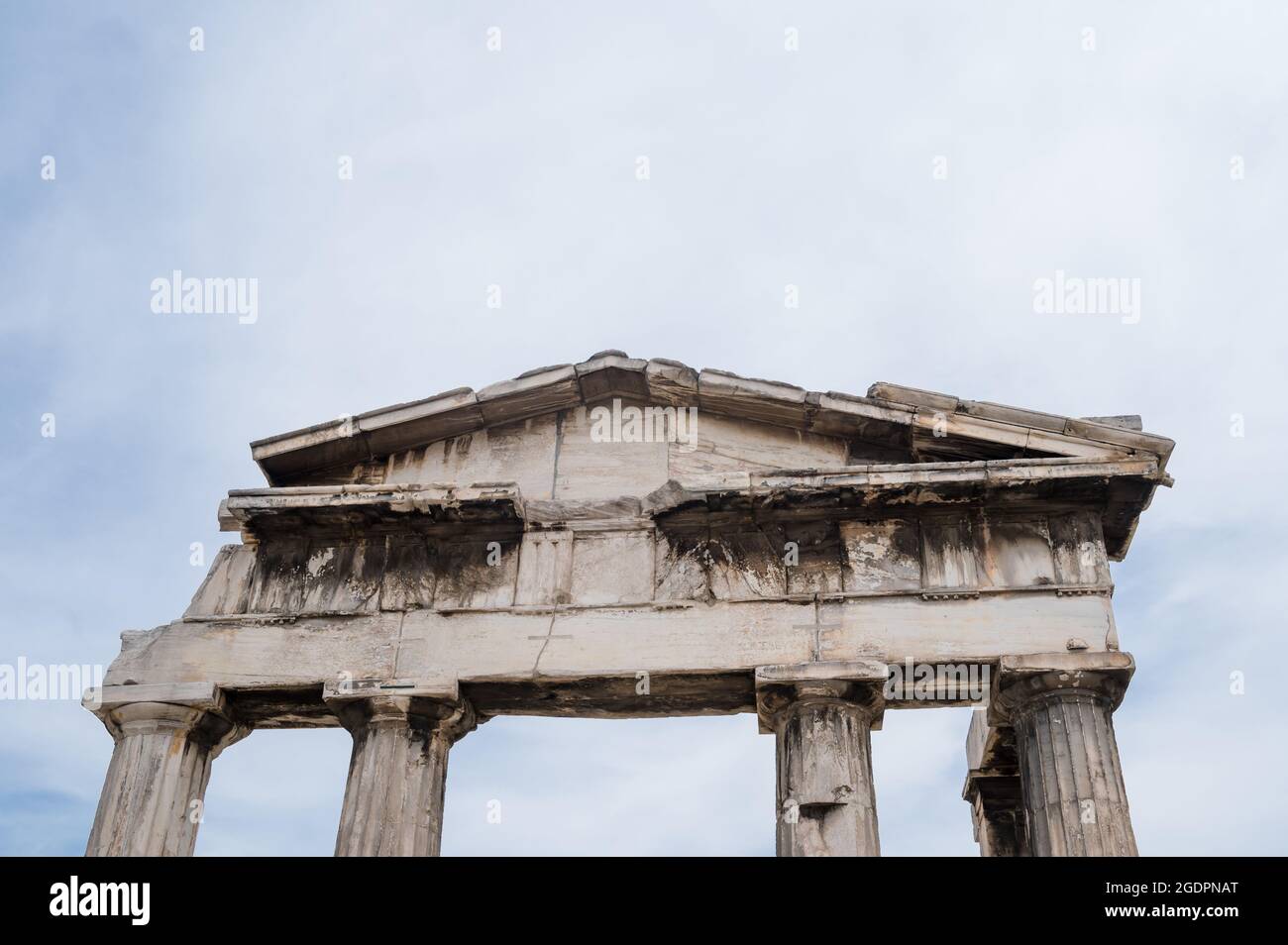 The Gate of Athena Archegetis. Roman agora in Athens. Antique ...