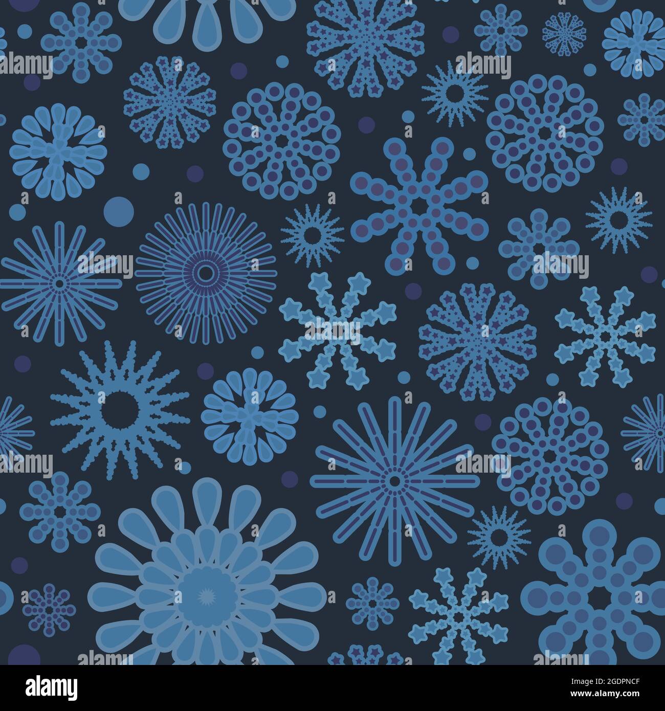 Snowflakes pattern. Background. Seamless picture. Winter Falling ...