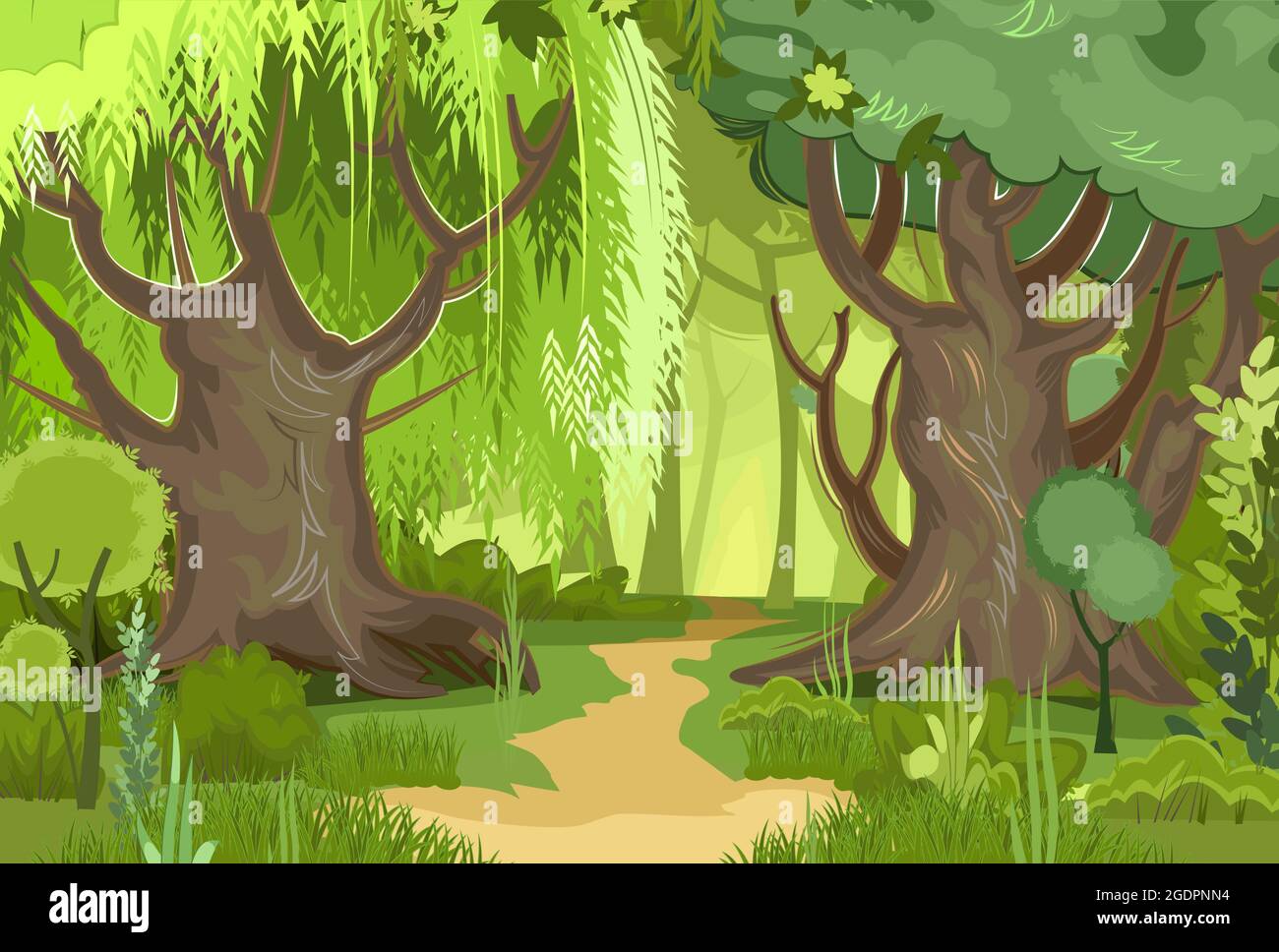 Beautiful view path forest Stock Vector Images - Alamy