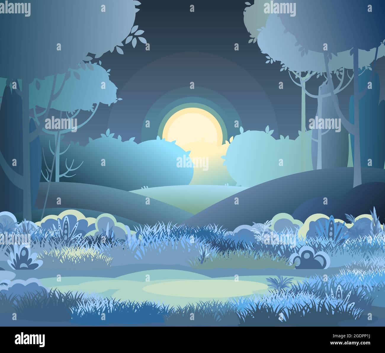Moon glade Stock Vector Images - Alamy