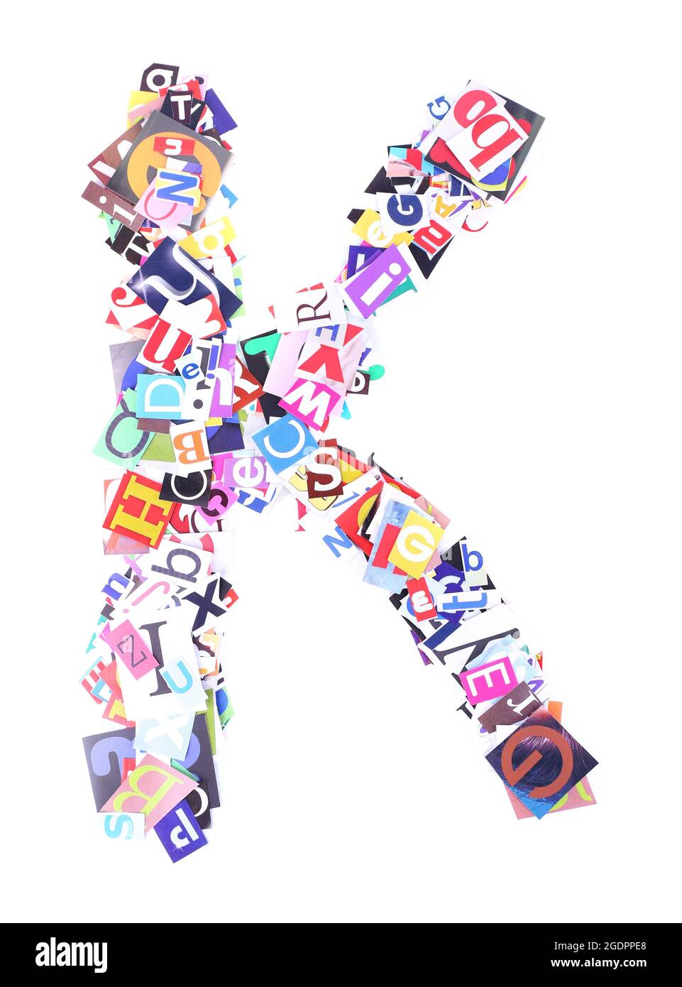 Abc letters made newspaper letters Cut Out Stock Images & Pictures - Alamy