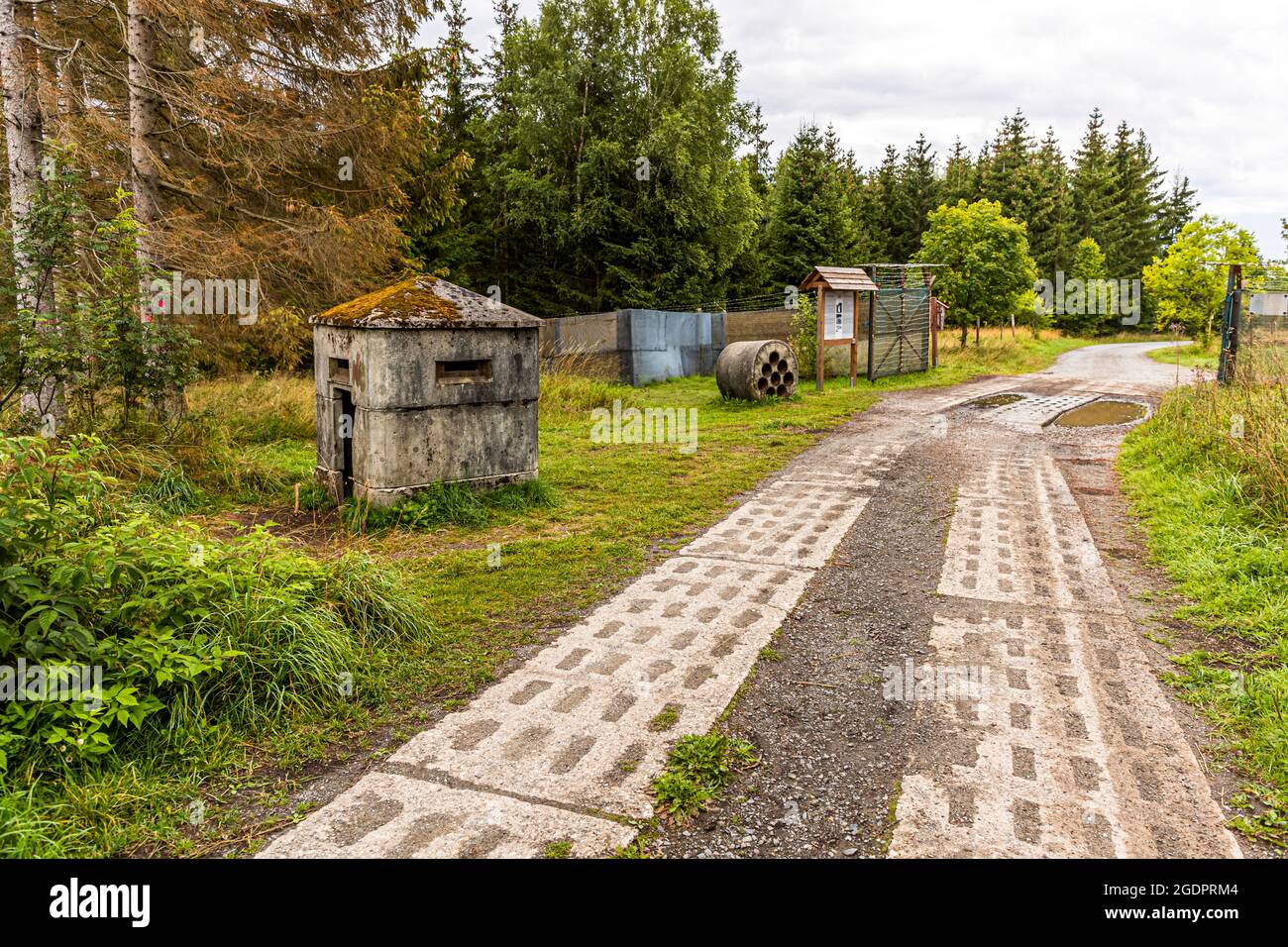 Patrol road on the former Iron Curtain barriers of the inner-German ...