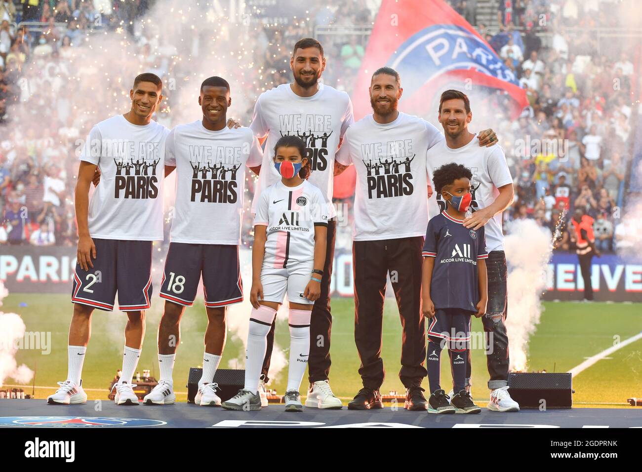 Paris, France. 14th Aug, 2021. Presentation of Lionel Messi, Sergio ...