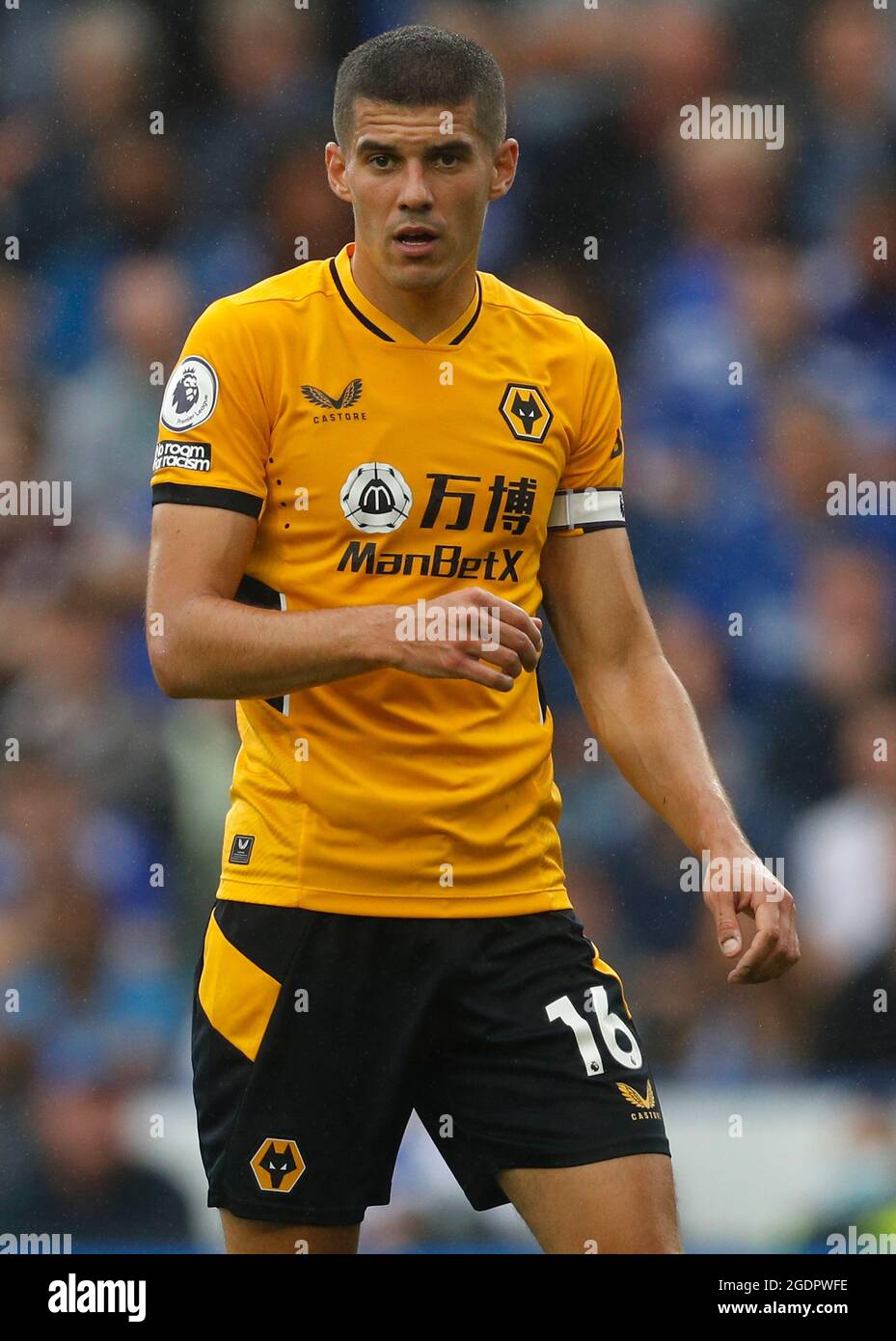 Leicester, England, 14th August 2021. Conor Coady of Wolverhampton ...