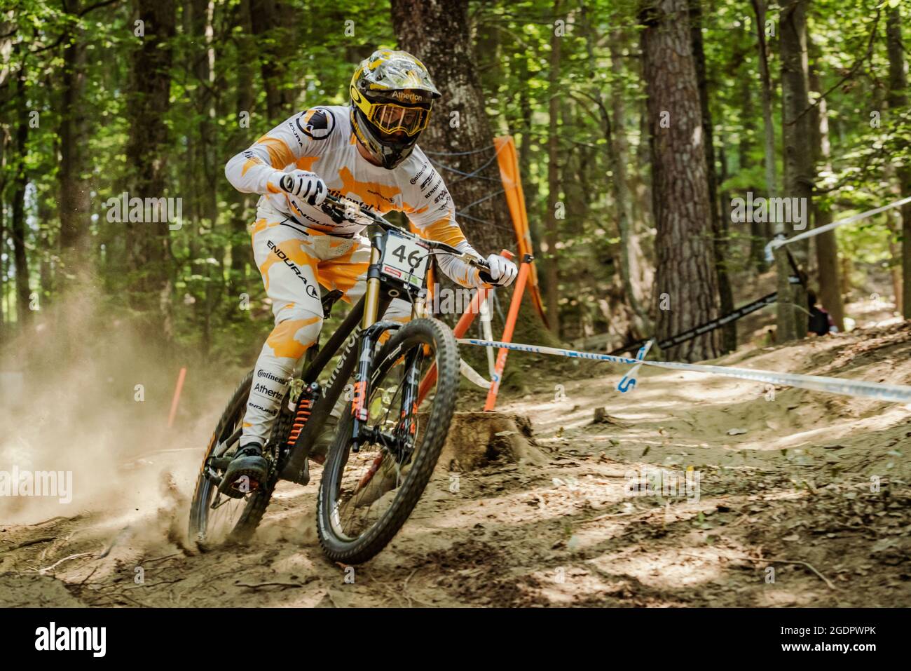Andreas KOLB of Austria during the qualification round of the 2021 Mountain Bike World Cup on ...