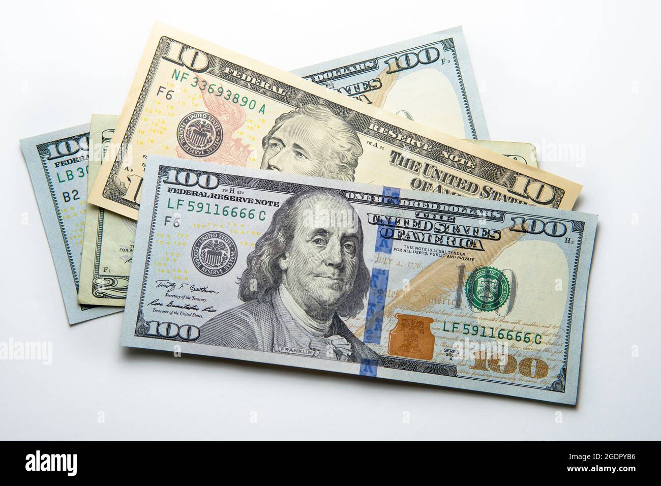 Cash dollars bills isolated money finance Stock Photo - Alamy