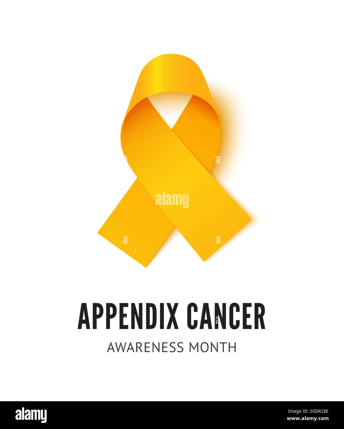 Orange Cancer Ribbon Vector