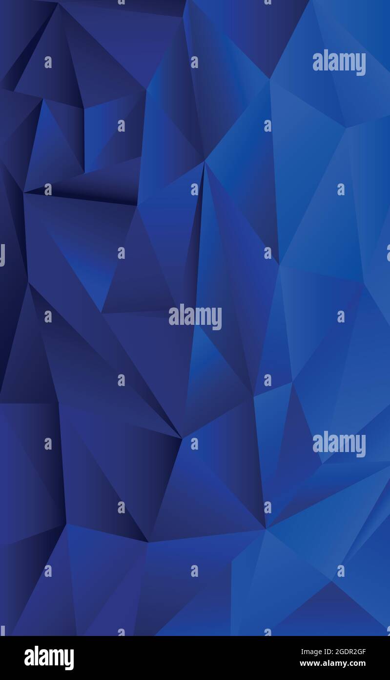 Abstract blue gradient triangles of different sizes - Vector ...