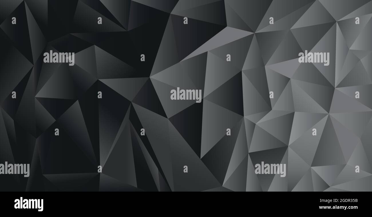 Abstract black and gray gradient triangles of different sizes - Vector ...