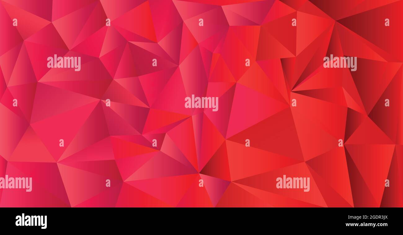 Abstract red gradient triangles of different sizes - Vector ...