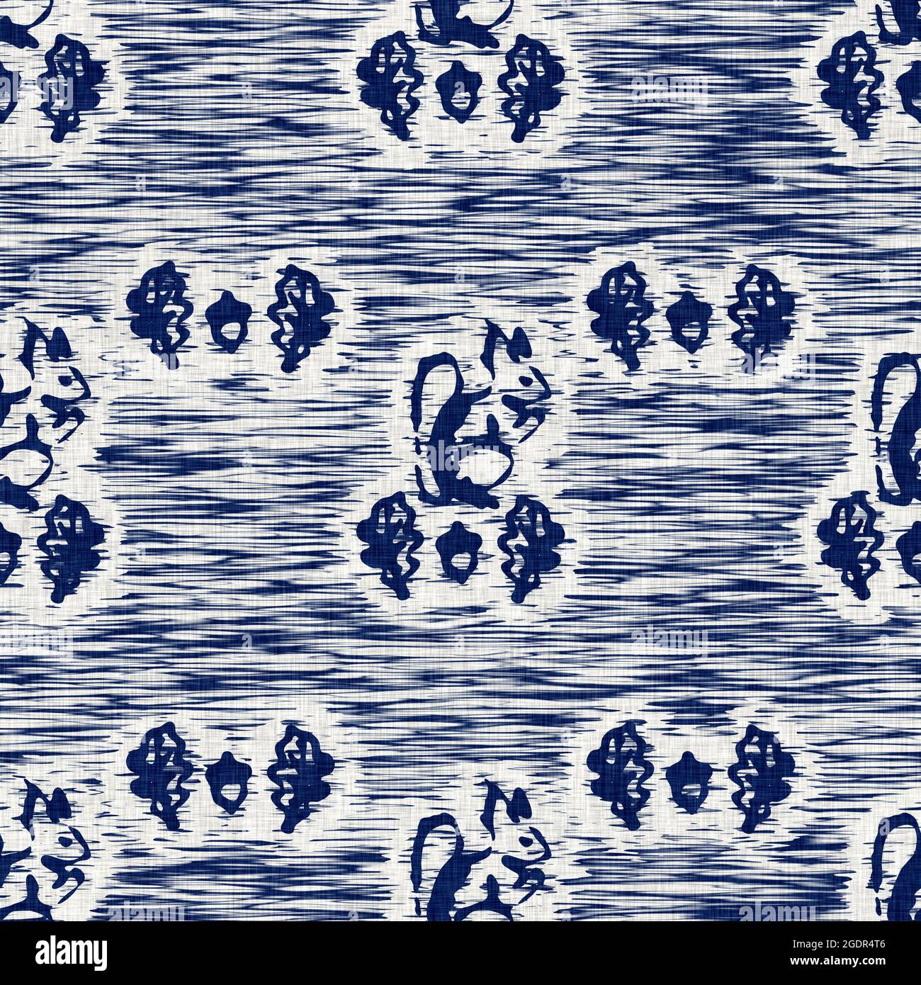 Indigo dyed fabric squirrel animal pattern texture. Seamless textile ...
