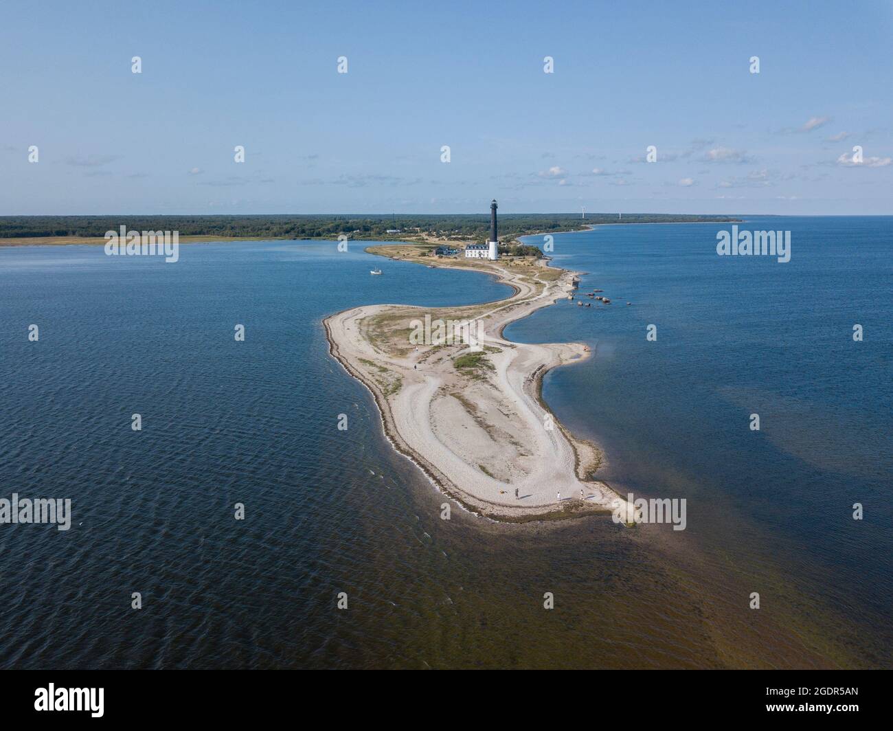 The Sõrve cape and the lighthouse in the Saaremaa island, Estonia Stock ...