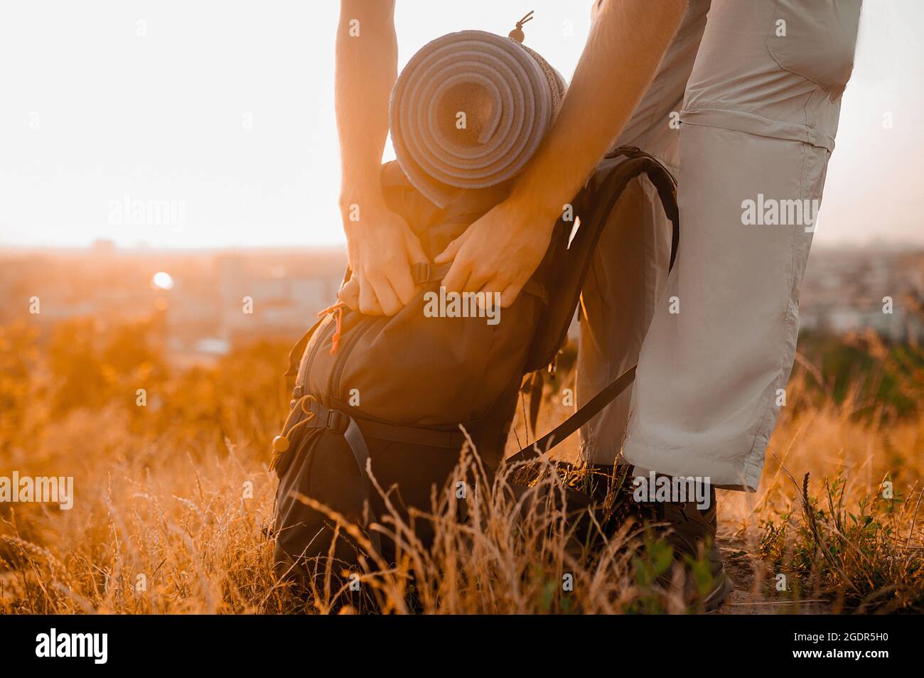 Mans backpack hi-res stock photography and images - Alamy