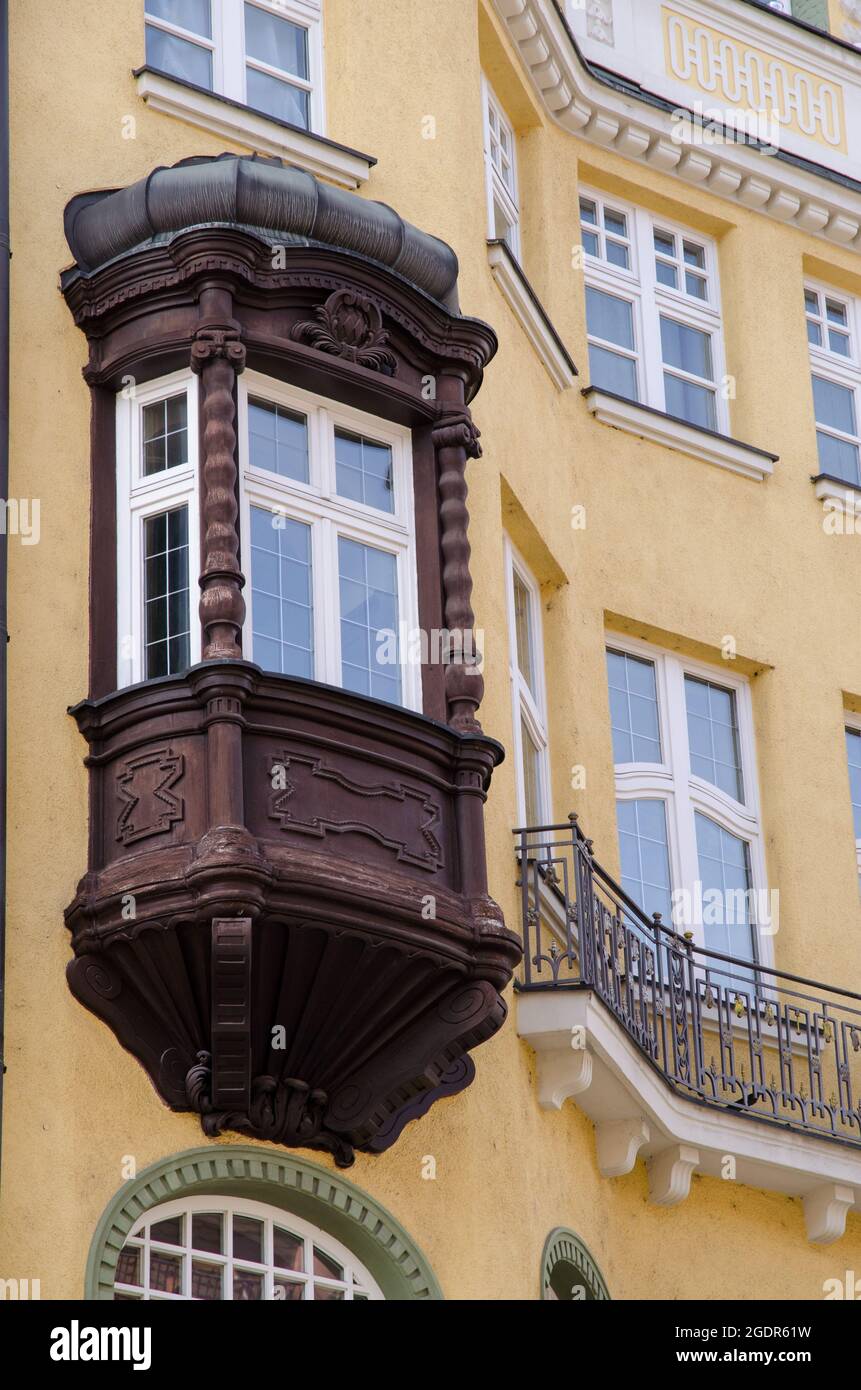 Regensburg, Bavaria, Germany - 11.11.2014: Exterior detail of an old ...