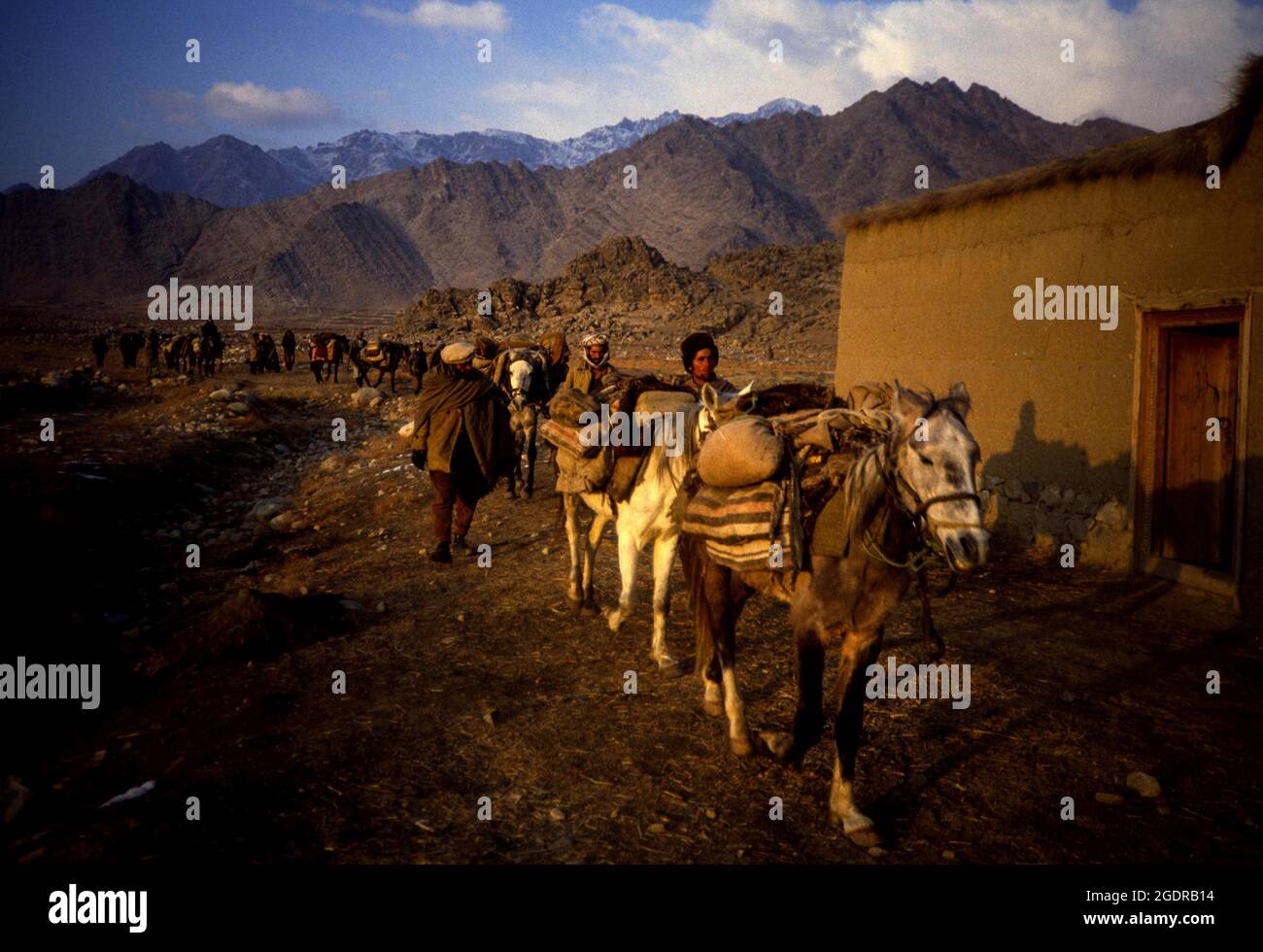 Circa 1980's, Afghanistan: The rugged, inhospitable terrain of ...