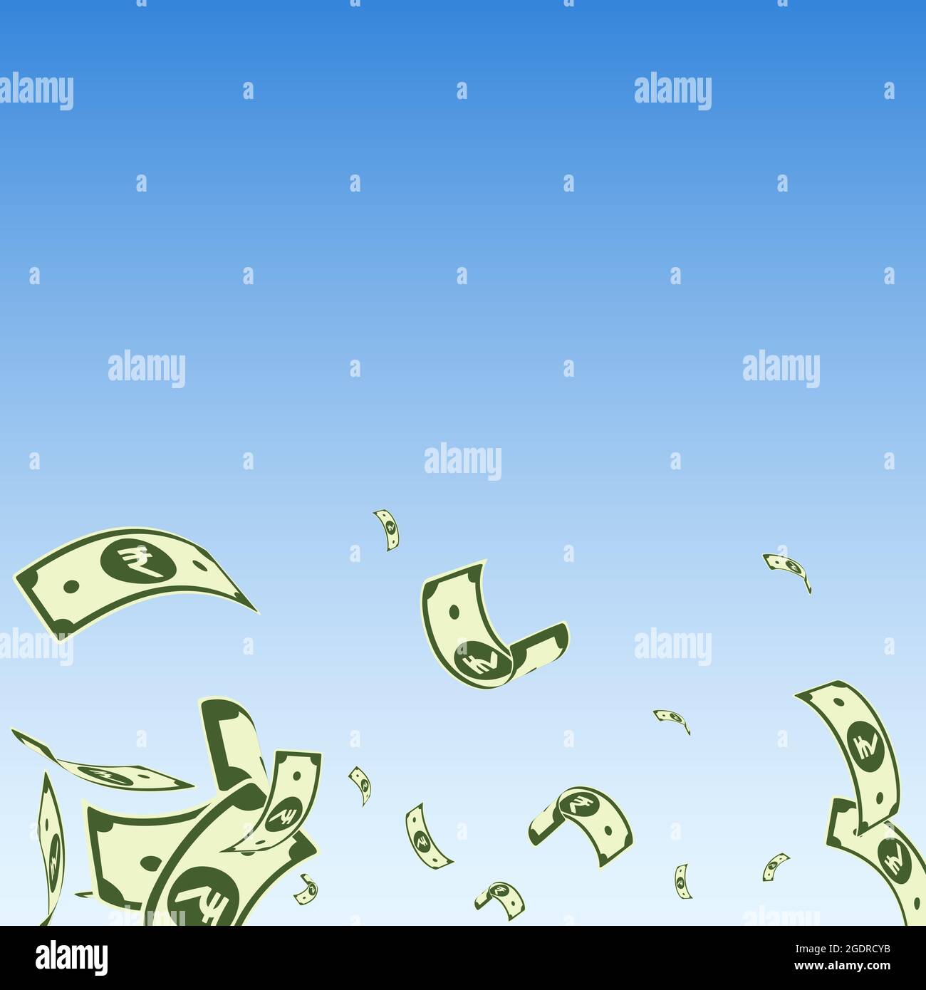 Indian rupee notes falling hi-res stock photography and images - Alamy