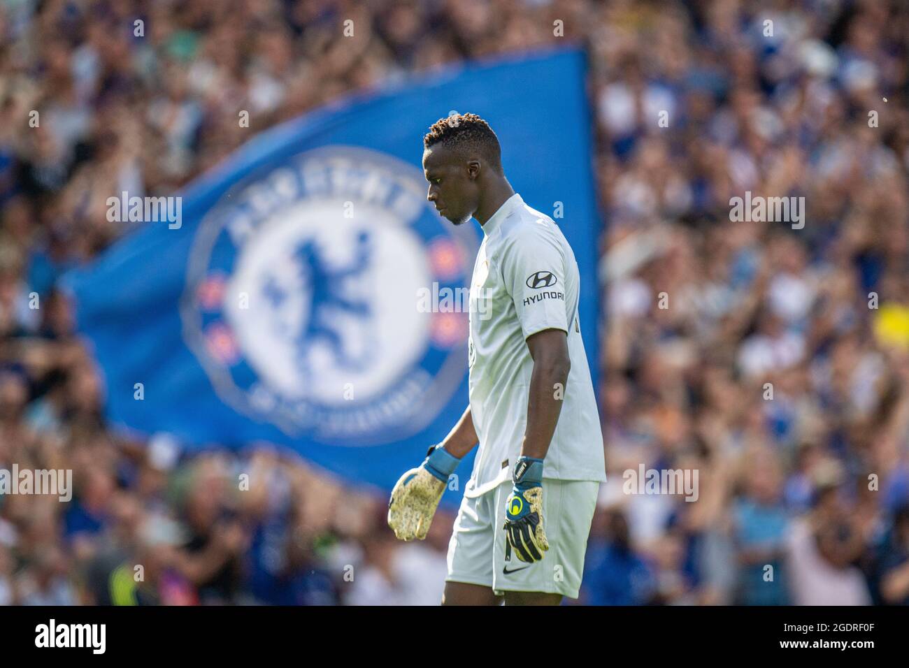 LONDON, ENGLAND - AUGUST 14: Edouard Mendy of Chelsea during the ...