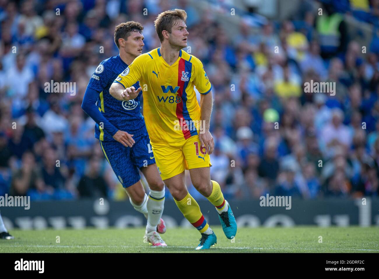 LONDON, ENGLAND - AUGUST 14: Joachim Andersen, Andreas Christensen ...