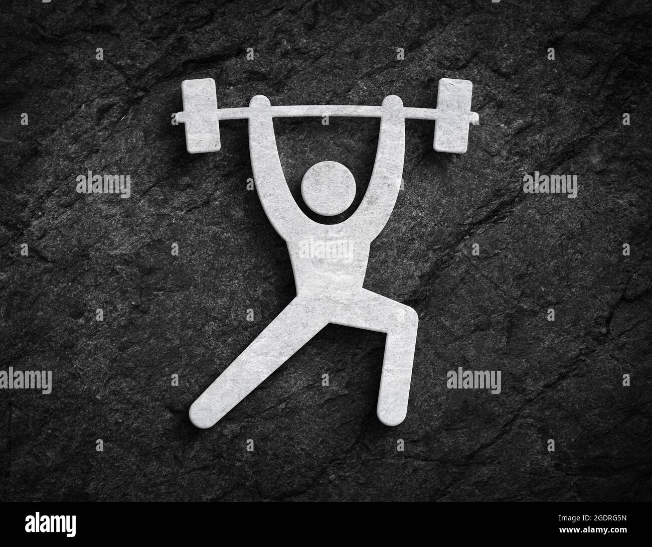 Barbell weightlifting training white symbol person lifting barbell ...