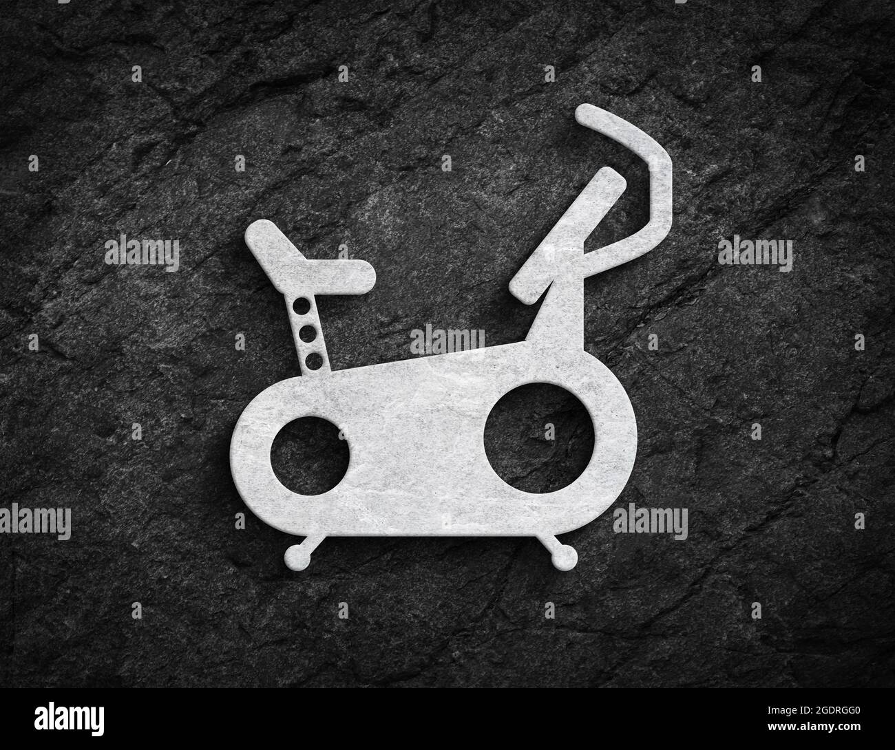 White hometrainer symbol and fitness training bike exercise symbol on ...