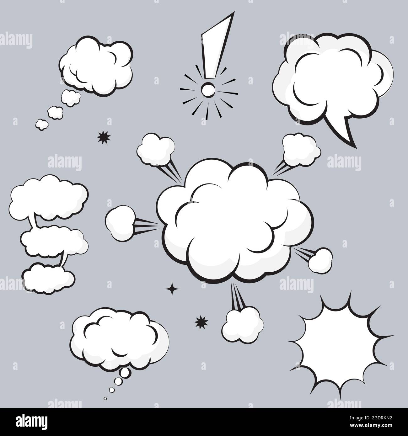 Cloud Comic Book Design Element Vector Illustration Stock Vector Image ...