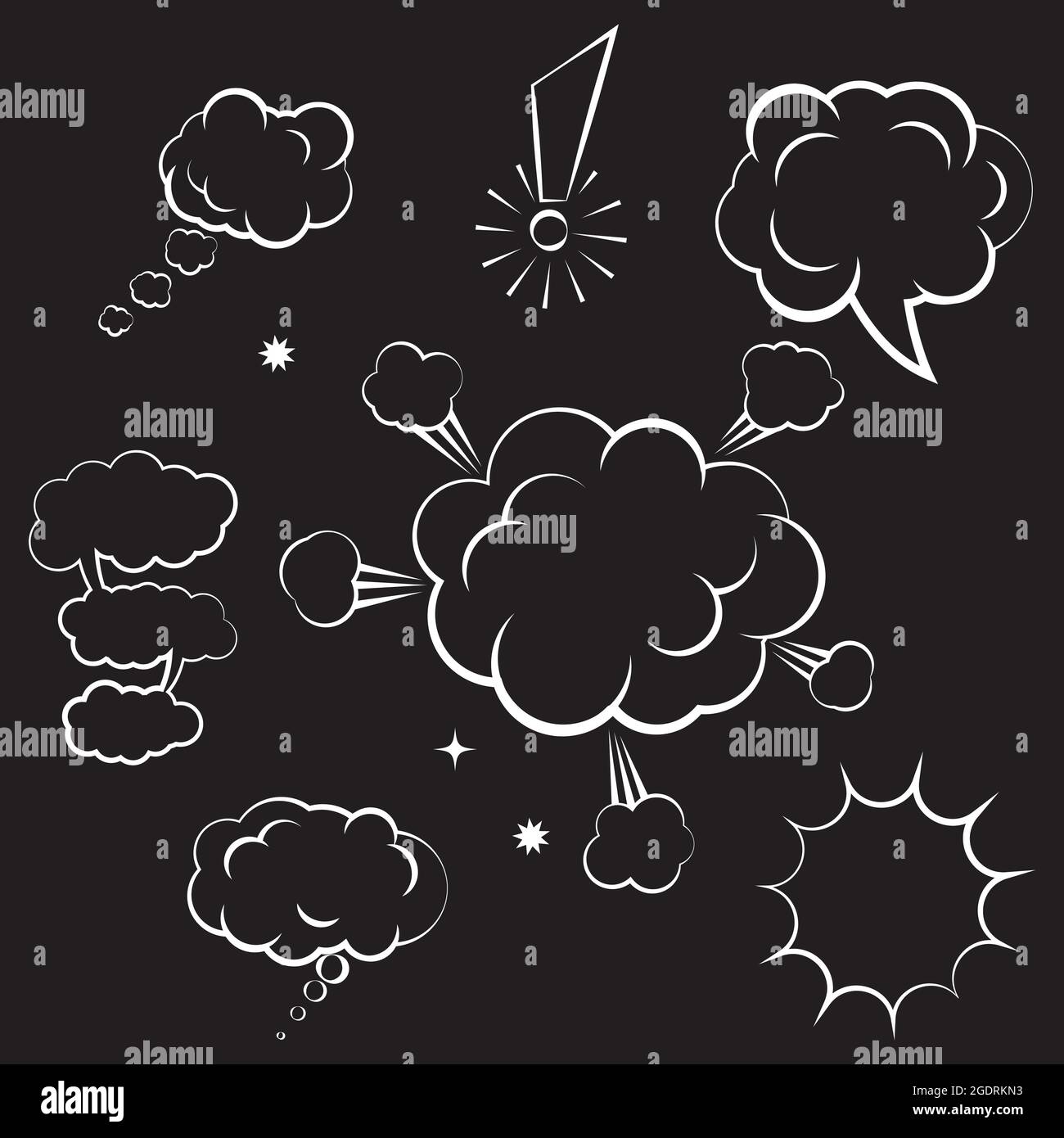 Cloud Comic Book Design Element Vector Illustration Stock Vector Image ...