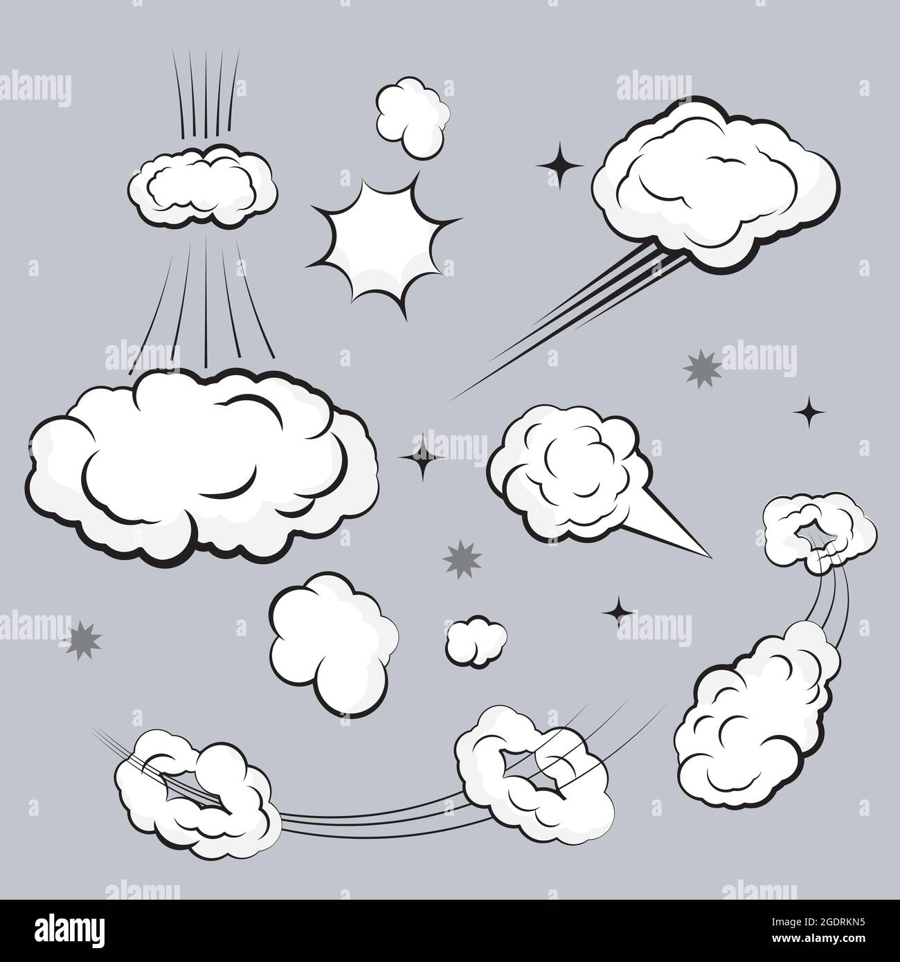 Cloud Comic Book Design Element Vector Illustration Stock Vector Image ...